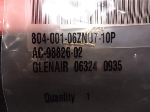 804-001-06ZNU7-10P Glenair Plug w/pin Al/Blk Zn-Ni finish 10-pin NEW ...