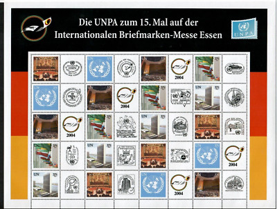 United Nations 2004 - Essen - Sheet of 20 Stamps - S3 - Scott #N853-7 ...