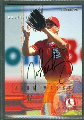 John Mabry Baseball Auto 1995 Fleer '95 Signature Autograph Signed Card ...