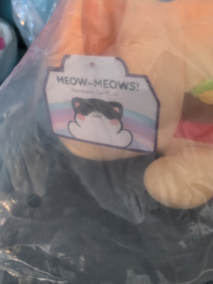 Aphmau Burger Cat large Meow MeeMeows Catface 11" classic Plush Kitty ...