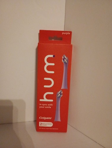 Colgate hum 2 Pack Replacement Electric Toothbrush Heads, Purple ...