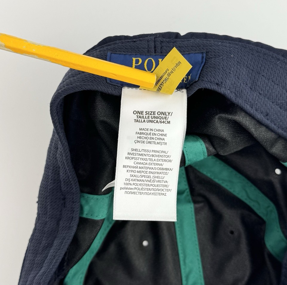NEW Polo Ralph Lauren Spectre Blue Hat Adjustable Bungee Drawstring Cap ...