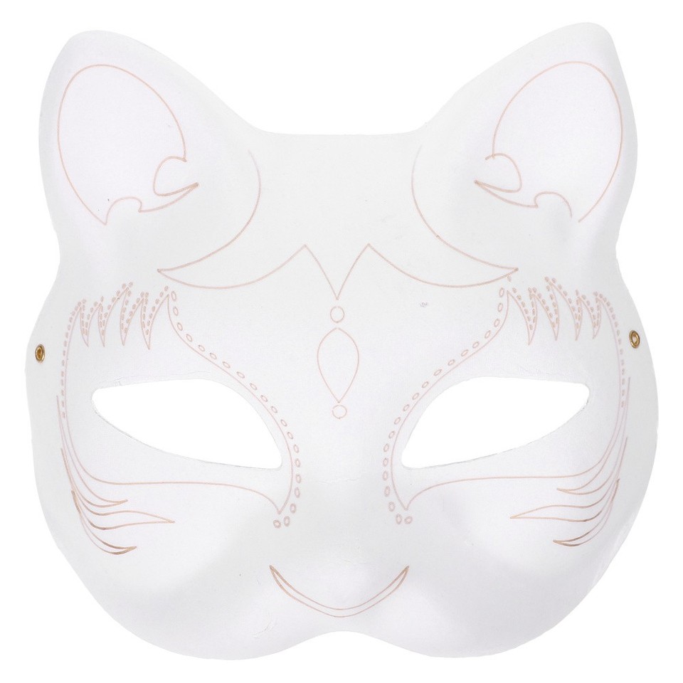 Unpainted Mask Uncolored Masquerade Masks Paper Molding Blank Mask ...