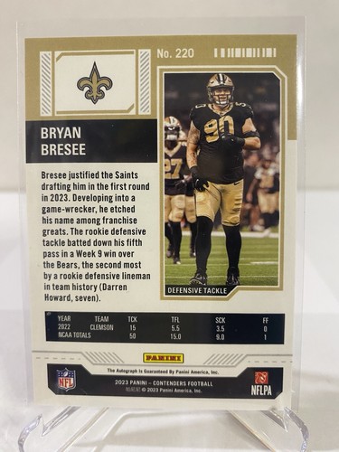 2023 Panini contenders football rookie ticket Brian breezy autograph | eBay