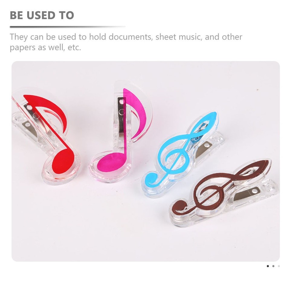 10Pcs Creative Music Book Clips Score Clips Sheet Clips Music Note ...