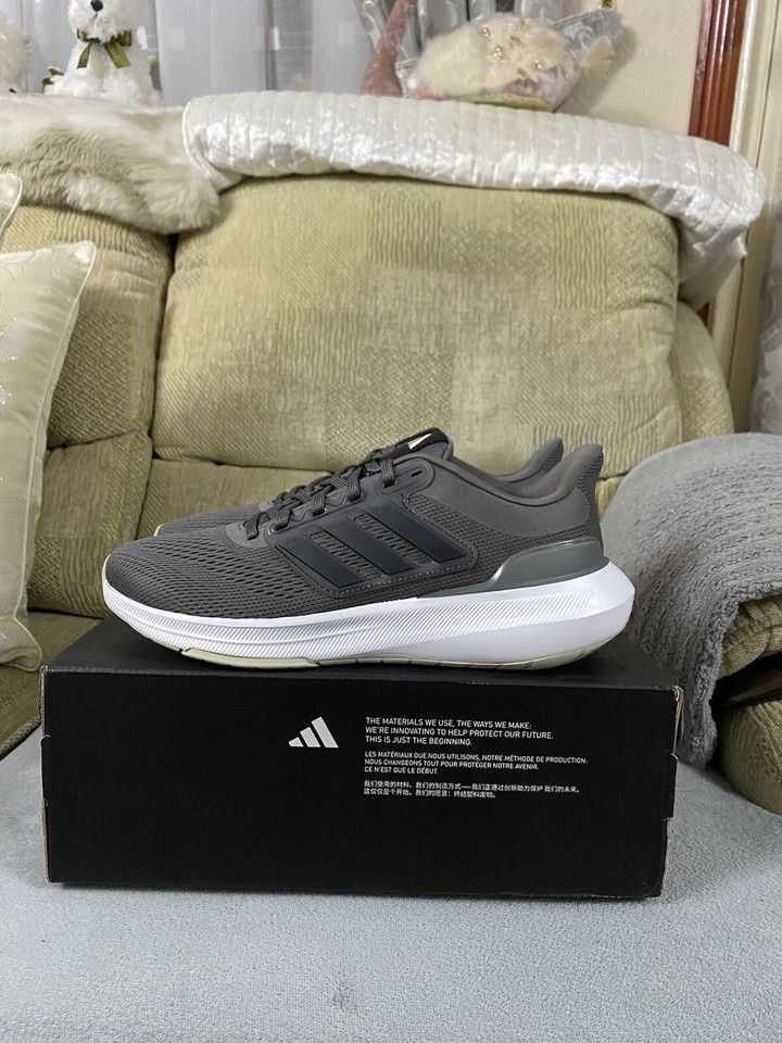 Adidas UltraBounce Running Trainers Shoes Grey White BNIB Size 7.5uk ...