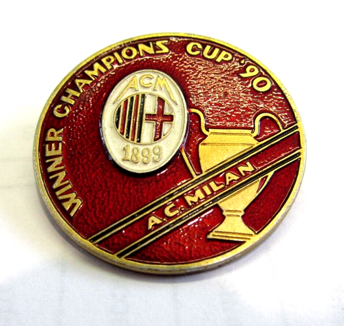 AC MLAN Winner of European Cup 1990 vintage old distintivo badge | eBay