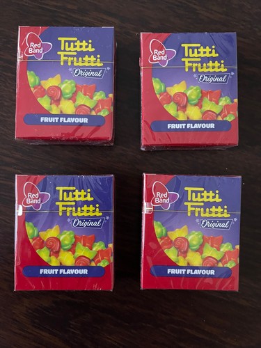4 x Jelly Fruit Pastilles Gummy Candy Pack Tutti Frutti Gummi Red Band ...