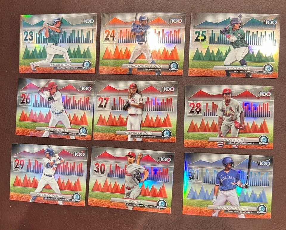 2024 Bowman Baseball - BOWMAN TOP 100 Refractor Inserts! You Pick! 🔥 | eBay