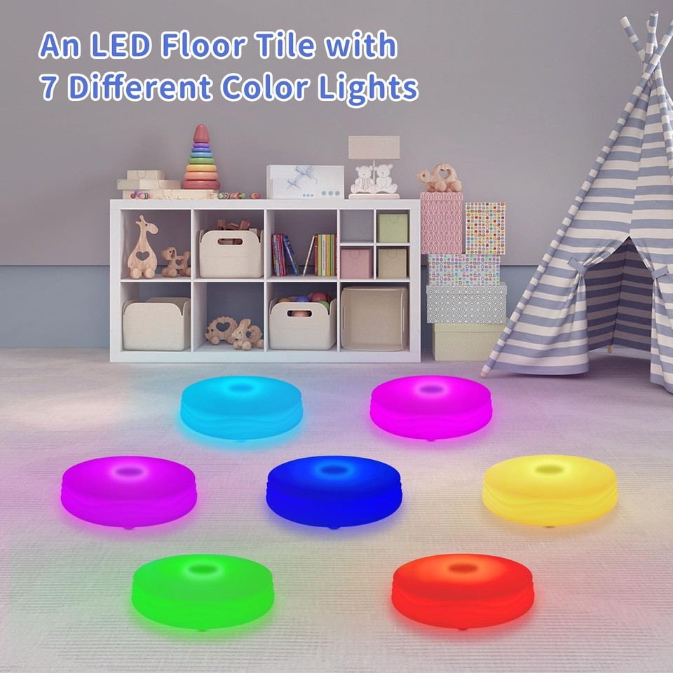RGB Floor Tile, Touch Sensor Color Changing Floor Tiles, Rechargeable ...