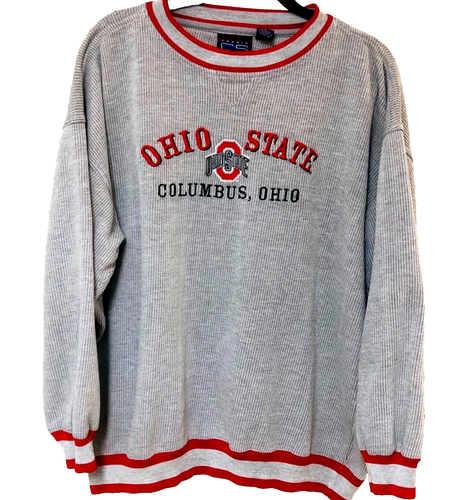 Vintage Ohio State Mens XL Varsity Sweater Embroider Logo Texture CS ...