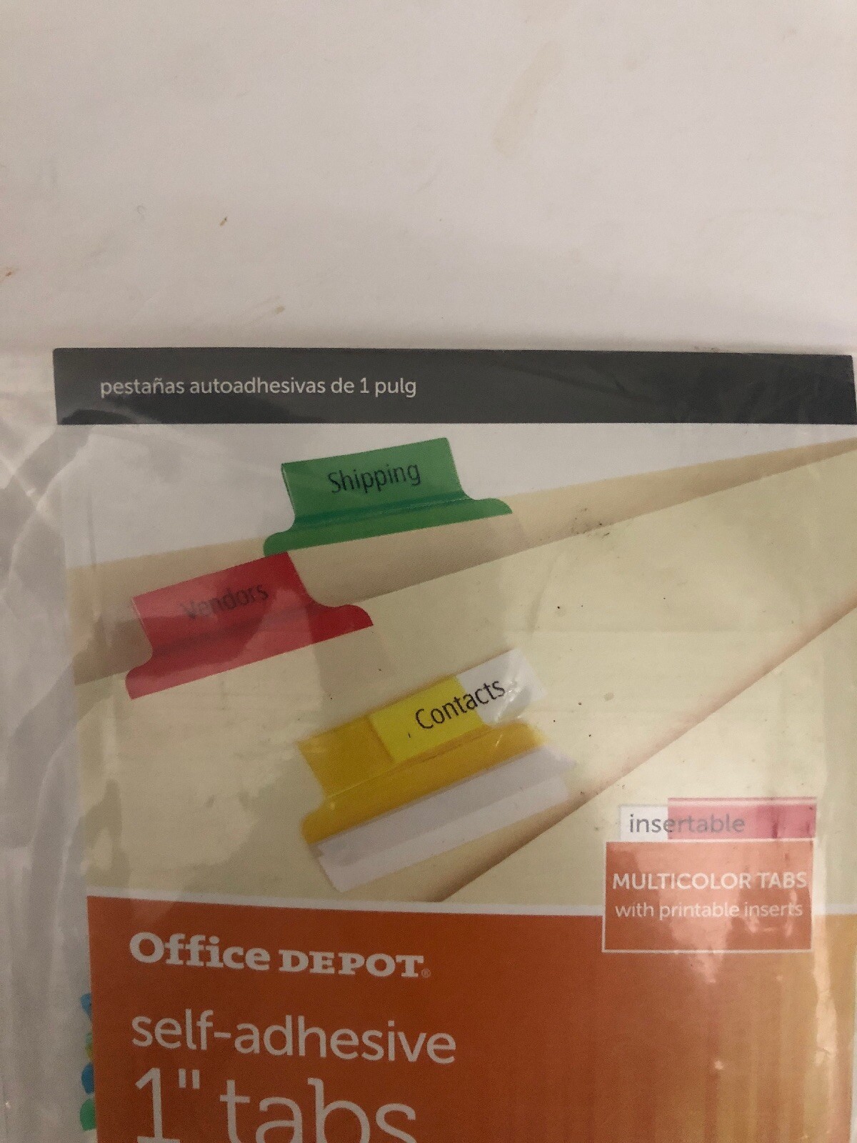 Office Depot Brand 1" Self-Adhesive Tabs With Printable Inserts, 25-Pk ...