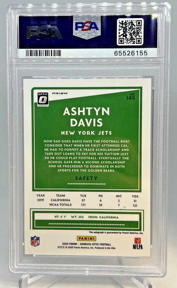 2020 Panini Donruss Optic Ashtyn Davis Bronze Autograph #145 PSA 10 Gem ...