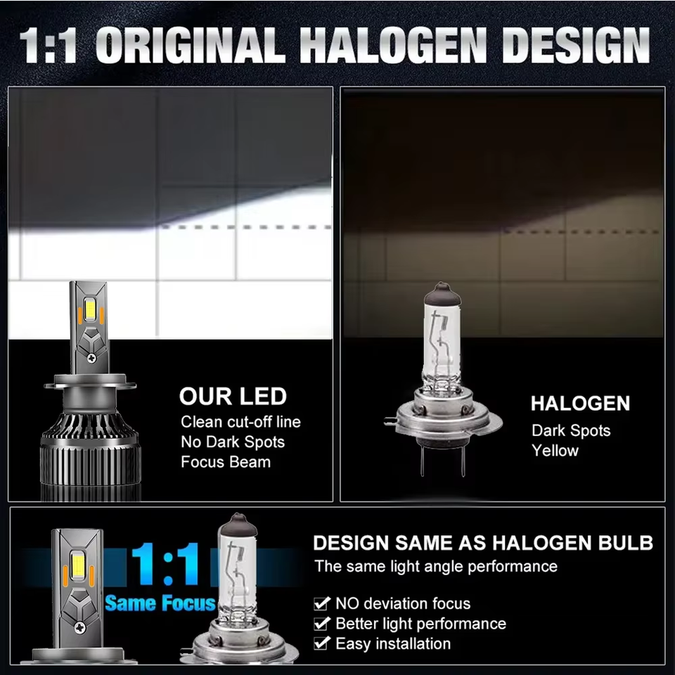 faro a led Canbus lampadine a led H4 H7 H1 LED H8 H9 H11 9005 9006 9012 ...