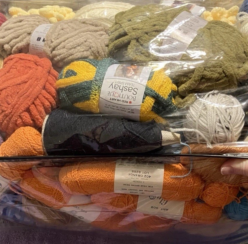 HUGE LOT 100 Makes Brands Styles Yarn Asst Brands & Colors 2 #13 ...
