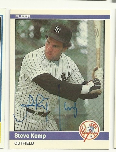 STEVE KEMP 1984 FLEER SIGNED # 129 YANKEES | eBay