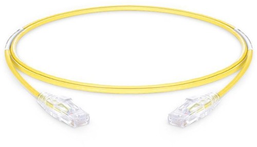 ULTRA THIN 0.5m 50cm YELLOW Network Cable Ethernet CAT6 LAN Patch Lead ...