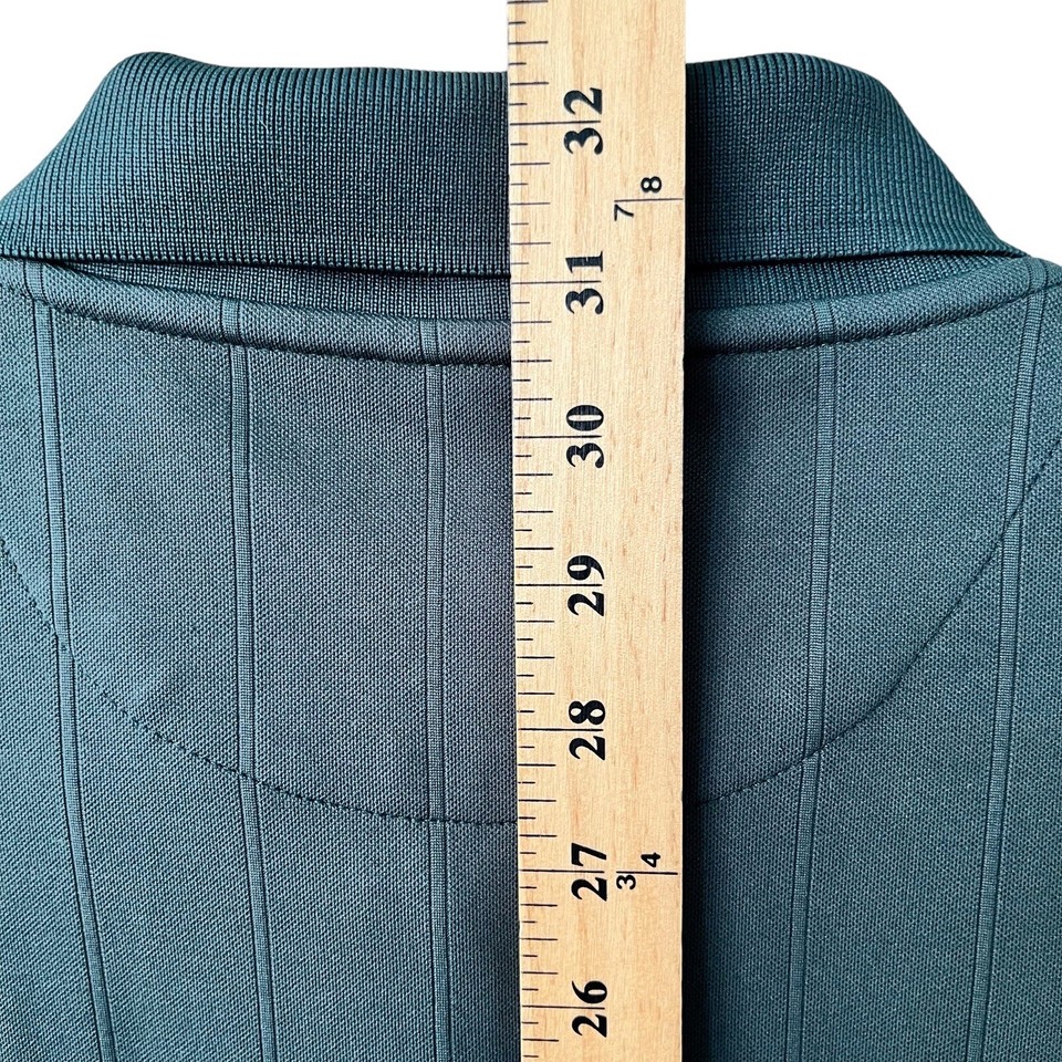 Par Four Golf Polo Shirt Mens XXL Green Striped Ribbed Country Club ...