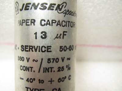 JENSEN 1.3 uf 380VAC~450VDC Low ESR PAPER IN OIL CAPACITOR DENMARK | eBay