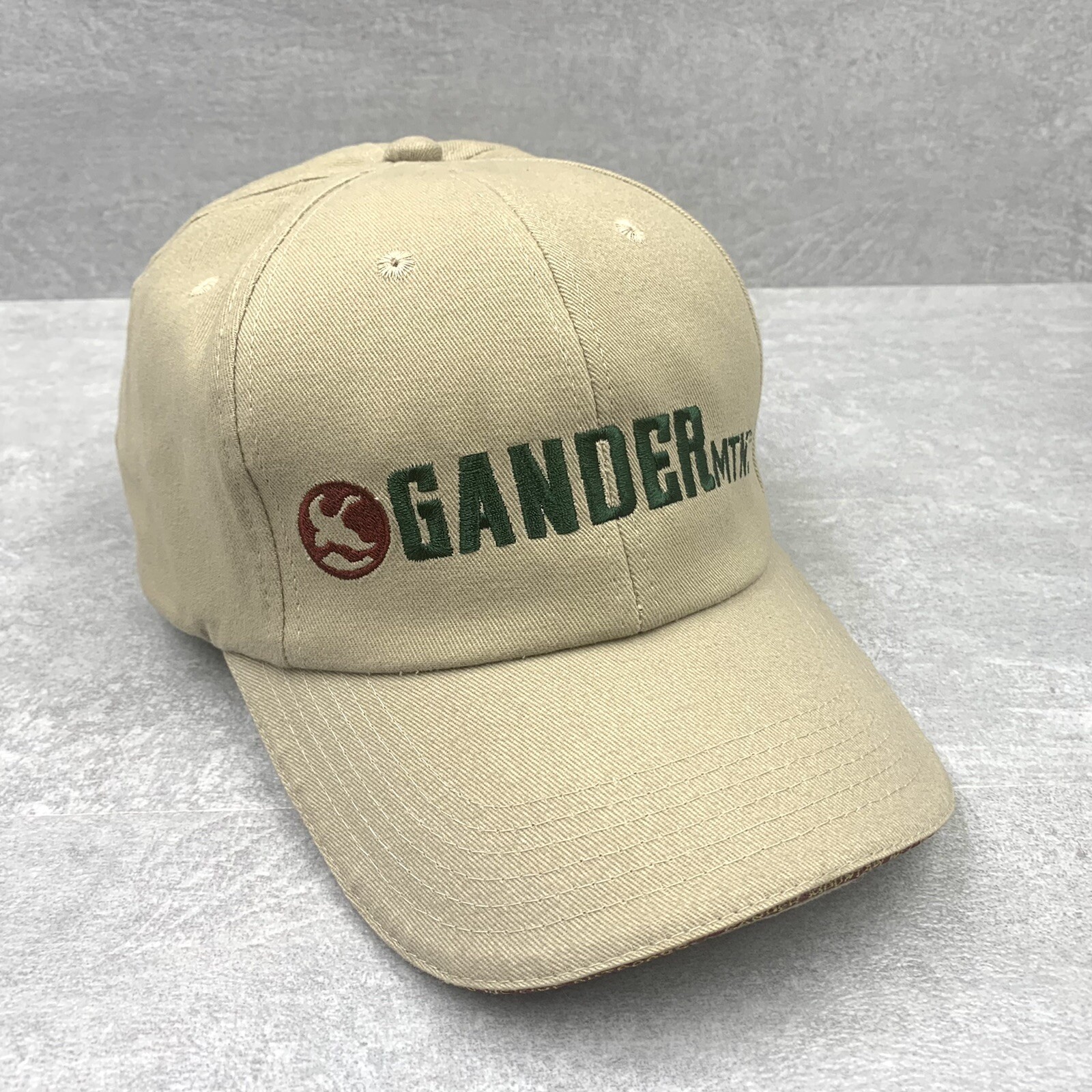 GANDER MNT Hat Baseball Ball Cap ADJUSTABLE Beige WE LIVE OUTDOORS ...
