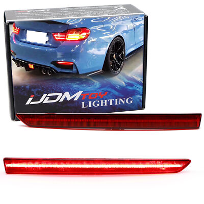 Clear Lens Full LED Strip Rear Bumper Reflector Lights For BMW F30 3 w ...