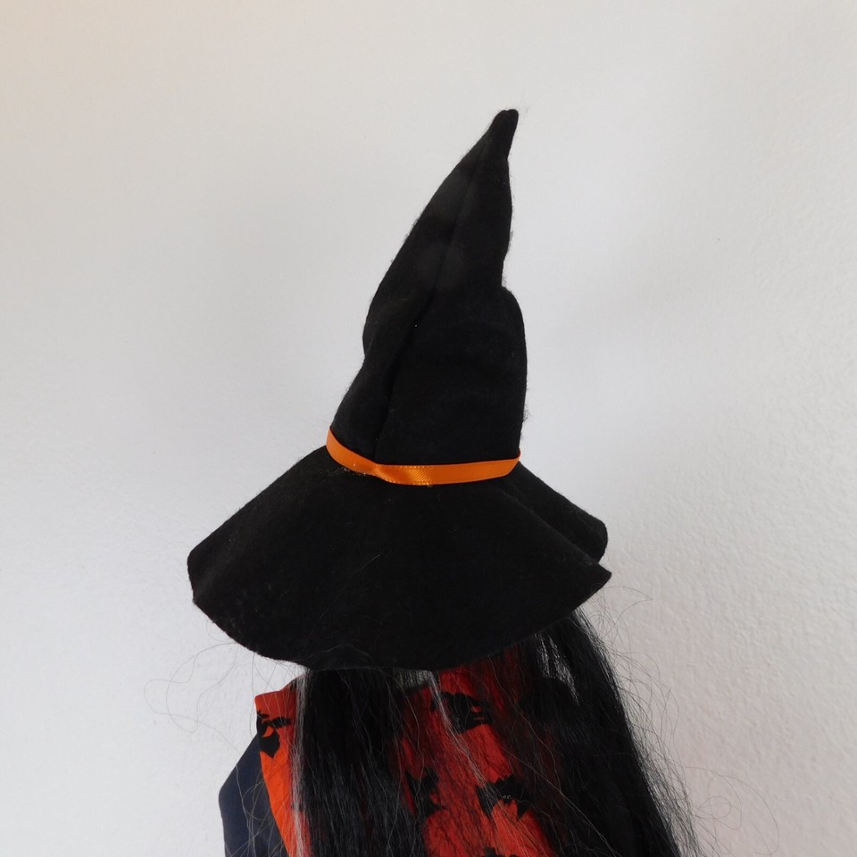 Halloween Witch Cloth Doll Free Standing 30" Tall Primitive Faceless ...