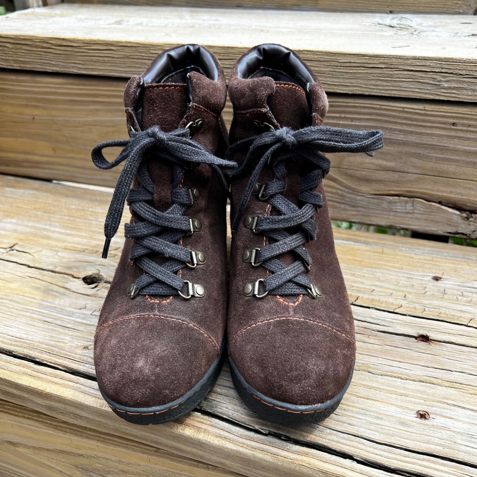 Born BOC Bootie Shoes Boots size 9.5 Women Brown Suede Lace Up BC6769 ...