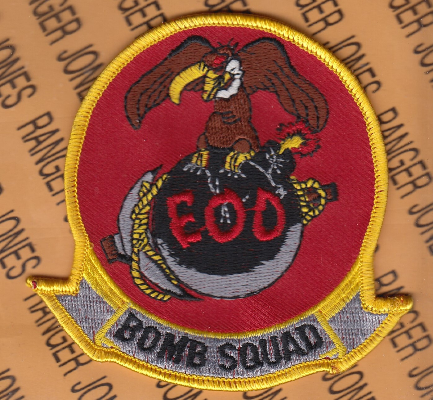 USMC Marine Corps Explosive Ordnance Disposal Bomb Squad ~4.25" patch m ...