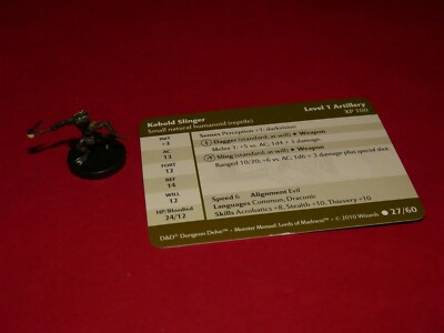 D&D Miniatures: DDM4 Lords of Madness 27/60: Kobold Slinger with Card ...
