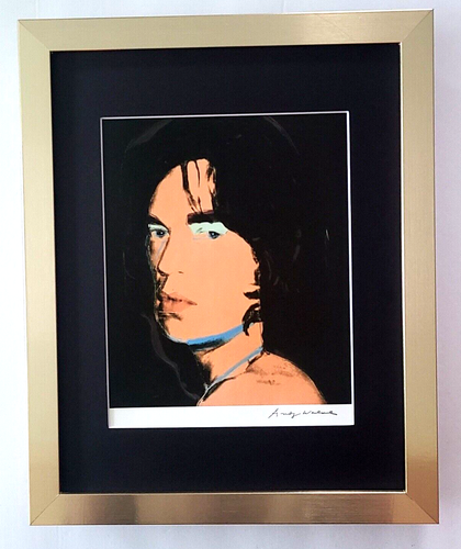 ANDY WARHOL + GORGEOUS 1980's SIGNED + MICK JAGGER + PRINT MATTED ...