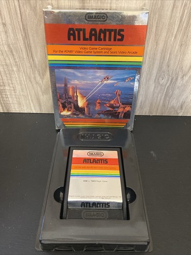 Vtg Atari 2600 Video Game Cartridge Atlantis Imagic Original Box | eBay