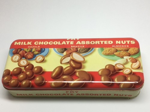 Vintage Fry Milk Chocolate Assorted Nuts Tin 10x4 Cadbury England ...