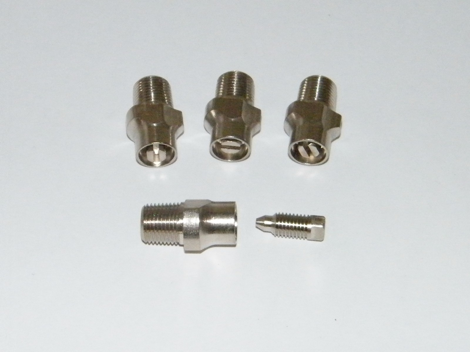 4 Radiator Chrome Plated Brass Key Operated Air Bleed Coin Valves 1/8 ...