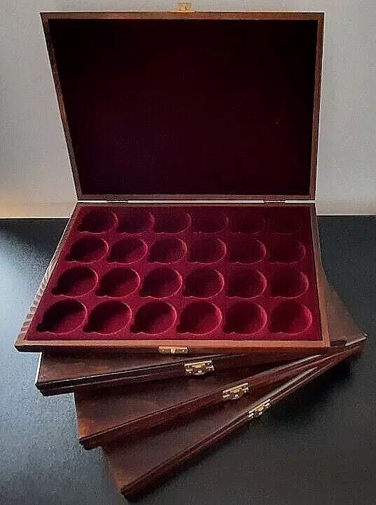 Luxury Wooden Box Case Storage Display Tray Britannia 1oz Coins in ...