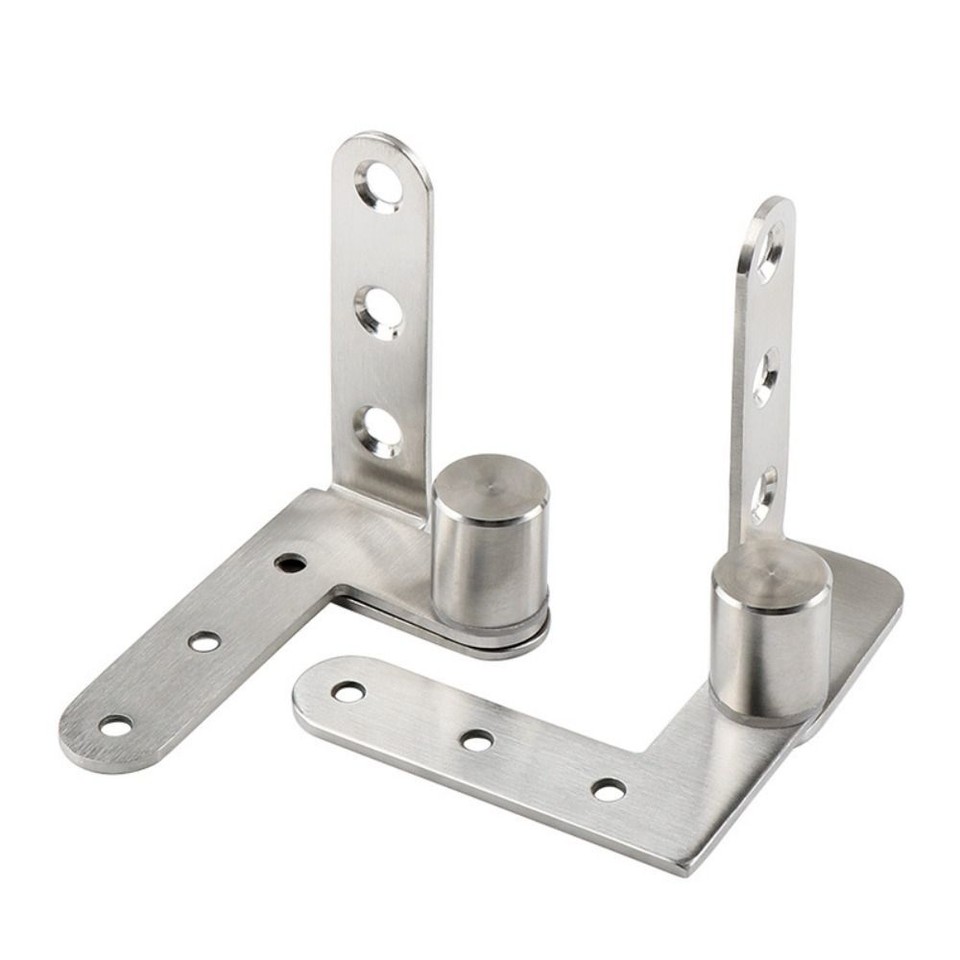 1pair 3mm Thick Rotary Axis Hinges Upper and Lower Shaft Revolving Door ...