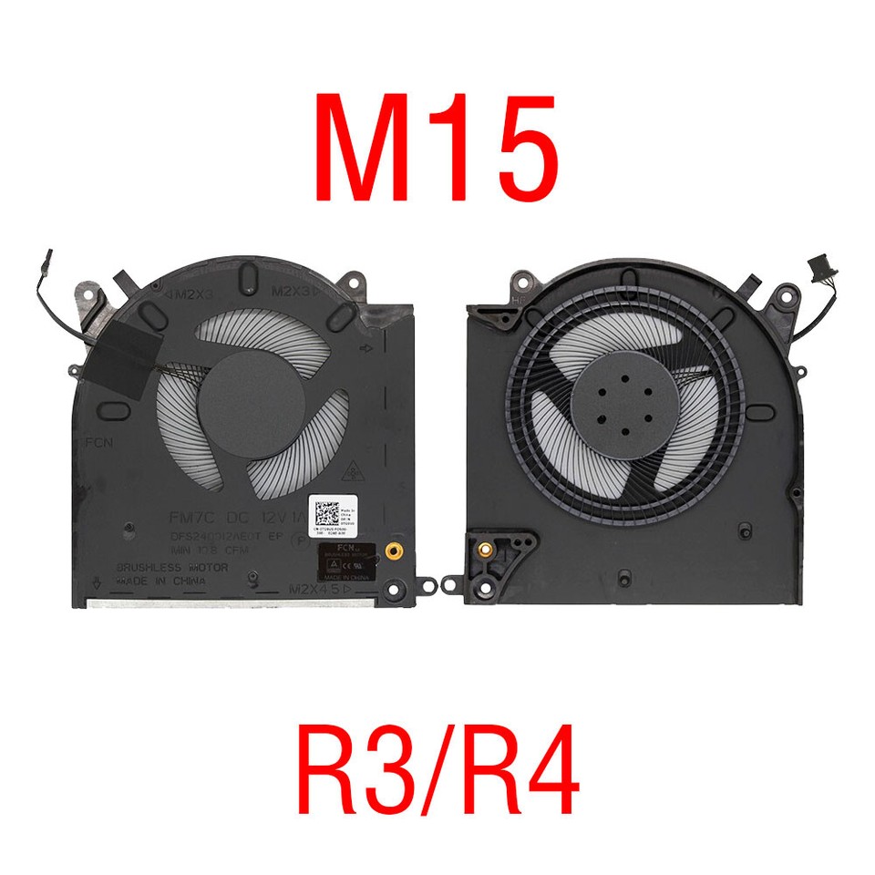 OEM A Pair CPU + GPU Cooling Fan For DELL Alienware M15 M17 R3 R4 R5 R6 ...