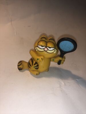 Vintage Garfield PVC Figure Toy with Tennis Racket 1978-1981 Hong Kong ...