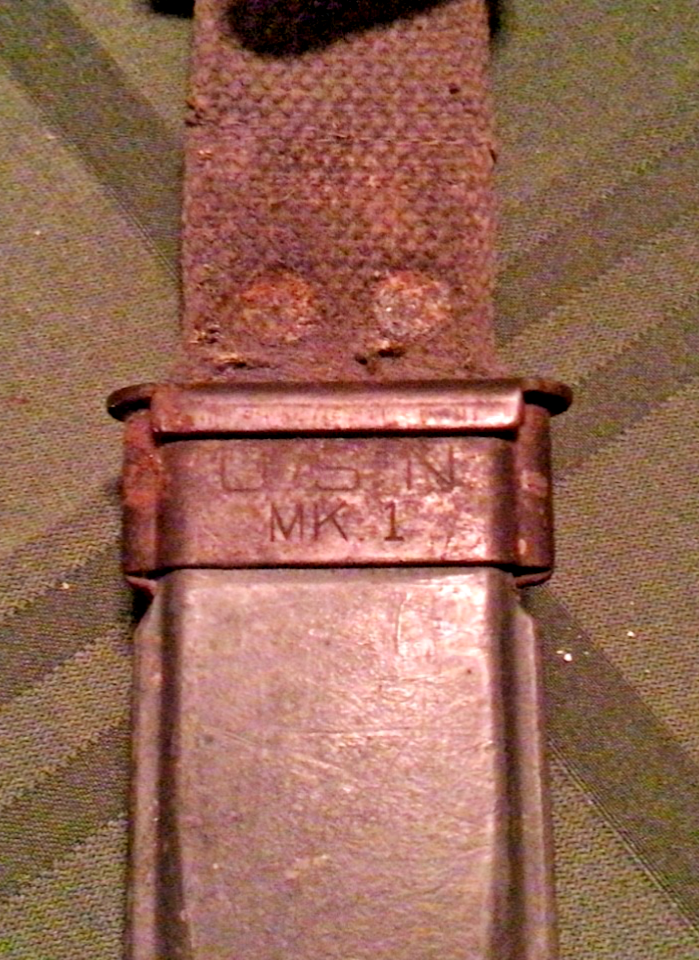 VINTAGE WW II RH US Navy Fighting Knife & USN MK-1 Sheath Read ...