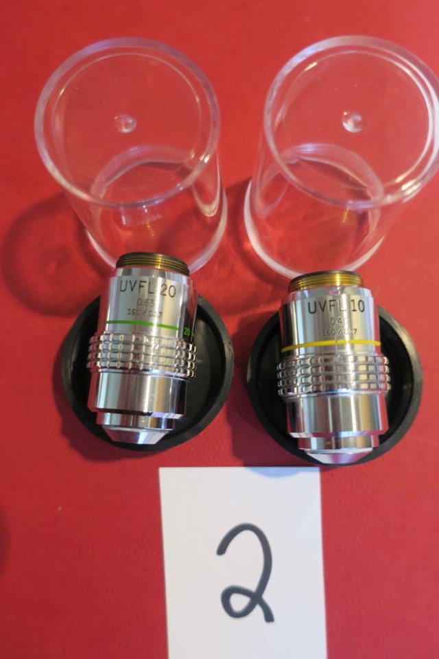 Olympus set of two UVFL Objectives 10x and 20x | eBay