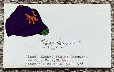 Skip Lockwood signed card - Brewers | eBay