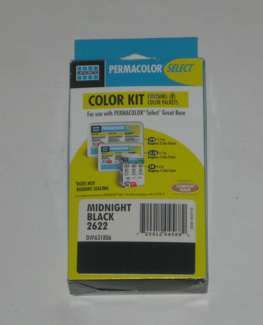 Laticrete PERMACOLOR Select Grout -Color Kit -Midnight Black 2622 ...