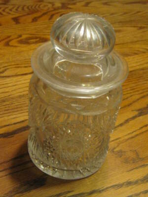 Vintage American Cut Glass Crystal Humidifier Cookie Jar ?????? | eBay