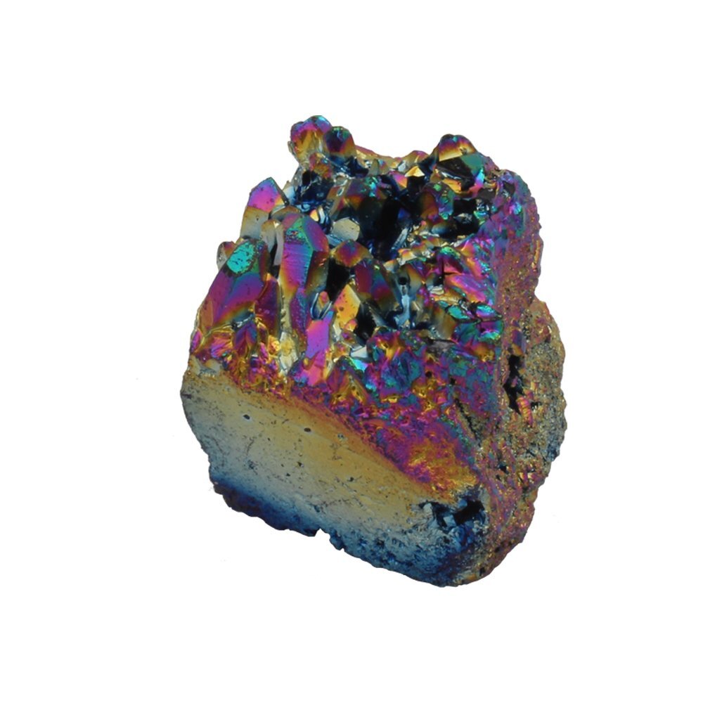 Rainbow Titanium Cluster Mineral Specimen Healing Natural Crystal Quart ...