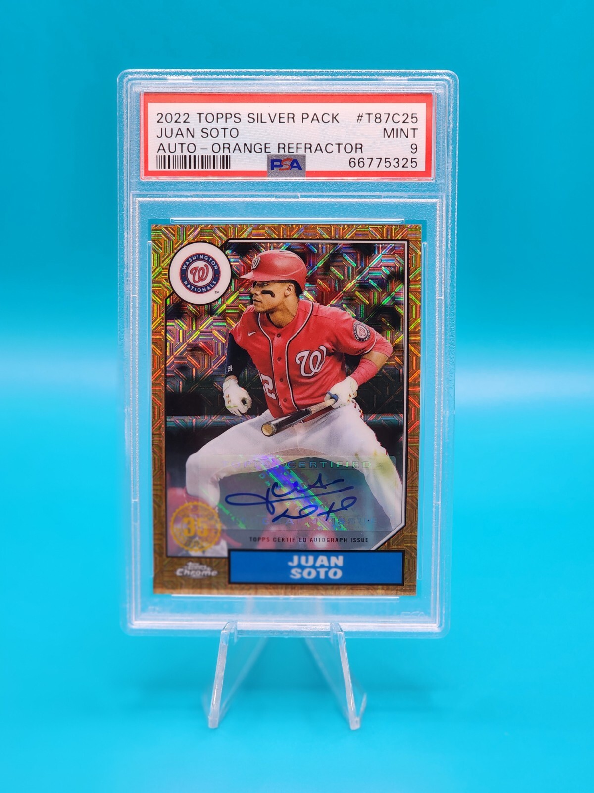 2022 Topps Silver Pack Juan Soto Orange Auto #4/10 PSA 9 !!! | eBay