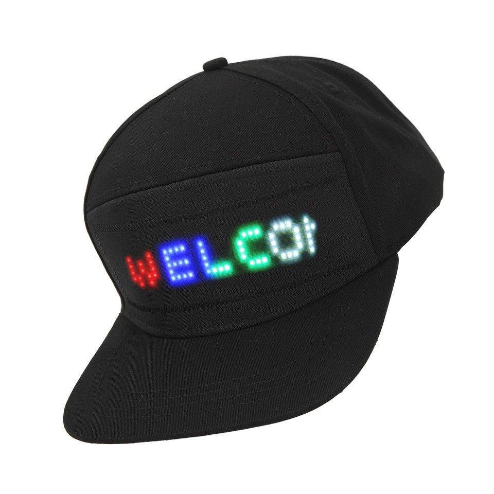 LED Cap Programmable APP Control Editable Colorful LED Hat For Outdoor ...