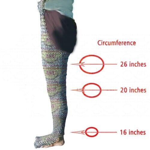 Templier Chain Mail Leggings Plat Riveté Rondelle Plate Legging ...