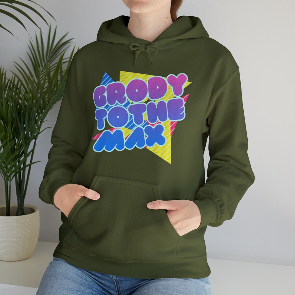 Grody To The Max Retro 80s Retro Graphic Hoodie, Sizes S-5XL | eBay