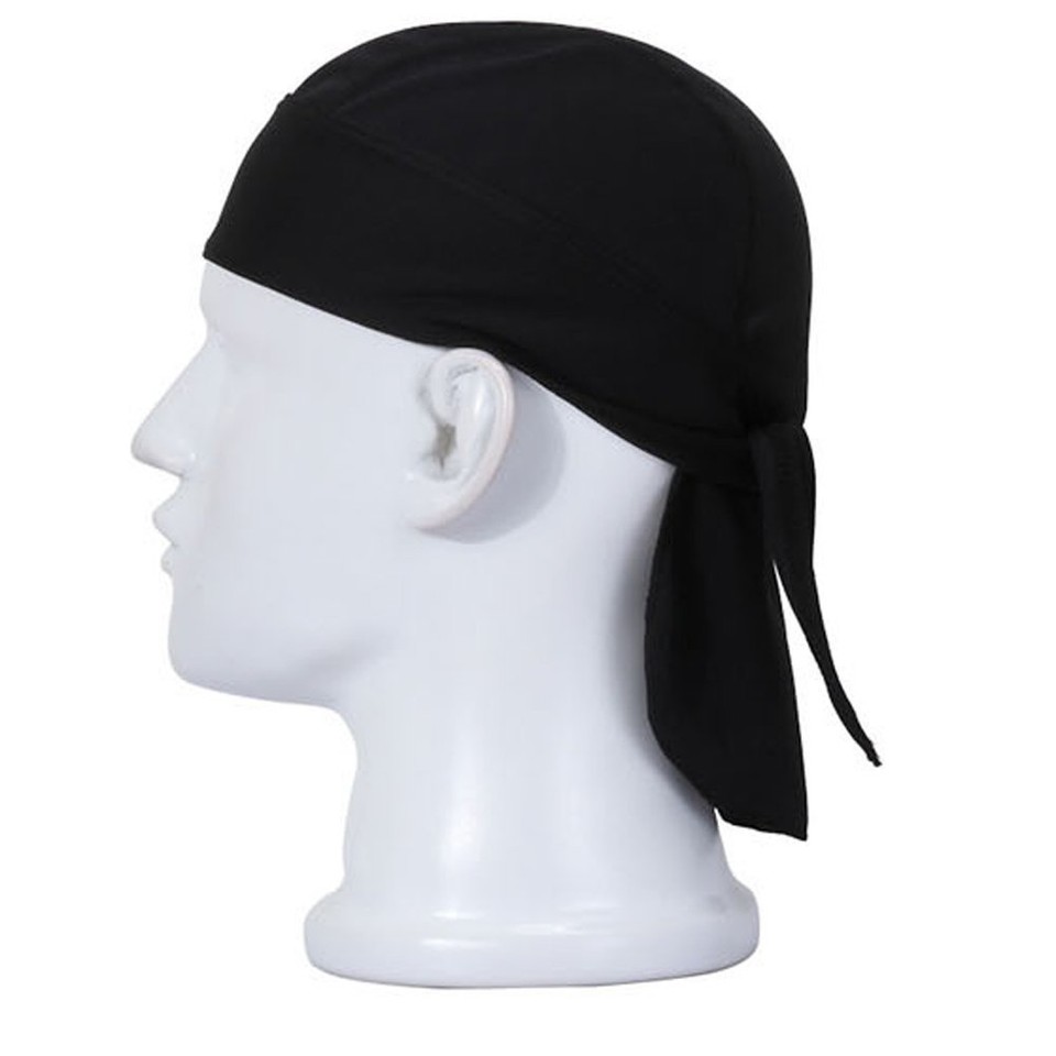 Black Dry Fit Moisture Wicking Stretch Head Wrap Chemo Hair Loss Free ...