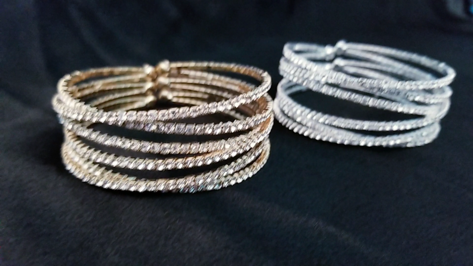 Silver Rhinestone Cuff Bangle Bracelet Crystal Jewelry Prom Pageant ...