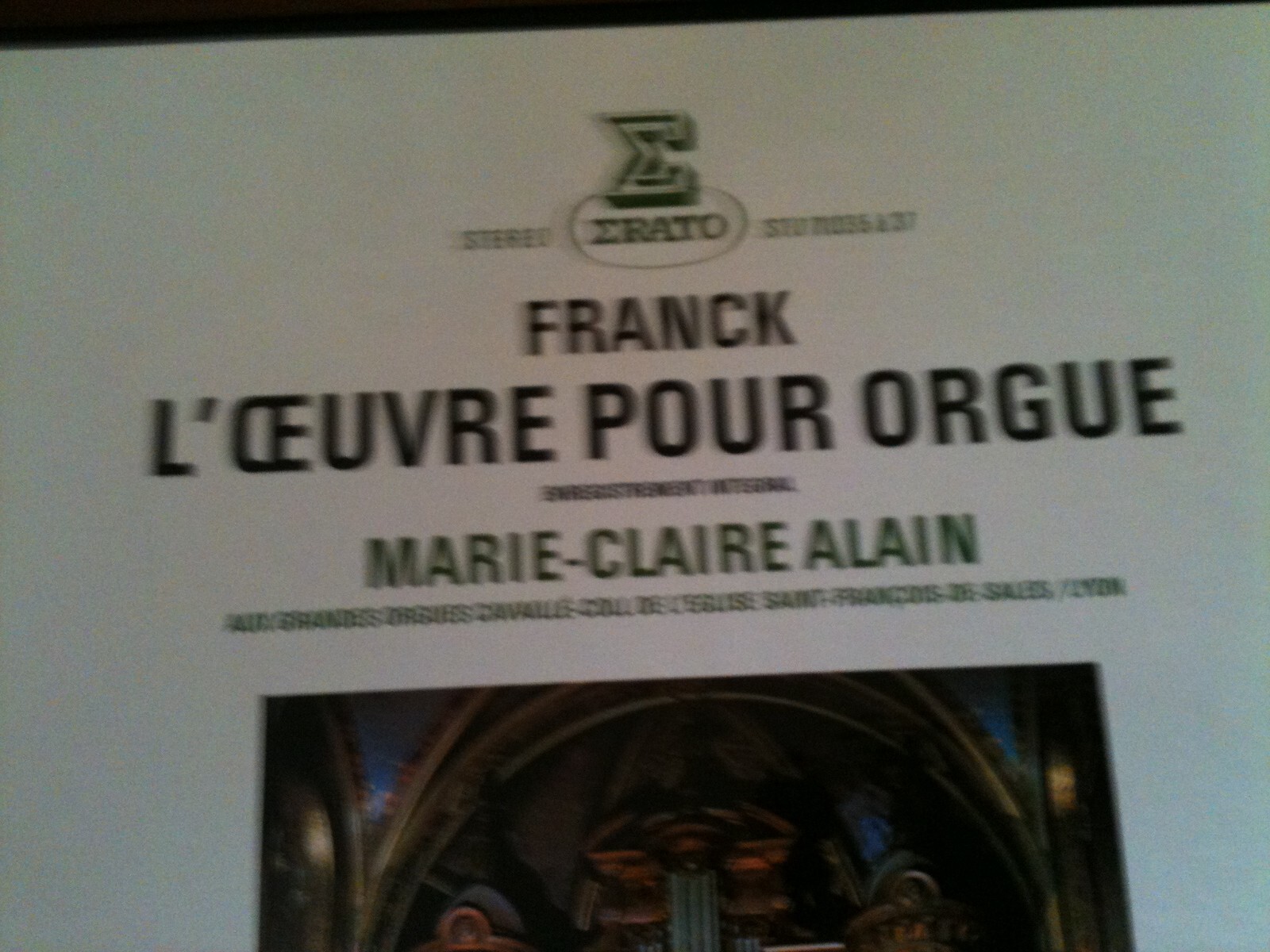 coffret 3 vinyles 33T franck l oeuvre pour orgue marie claire alain | eBay